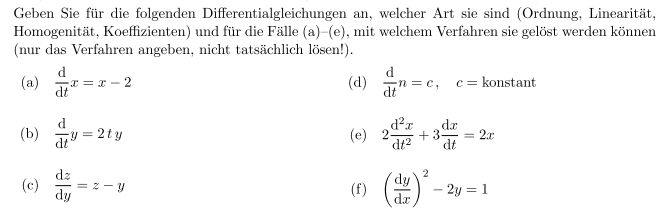Klassifikation von DGL angeben | Mathelounge