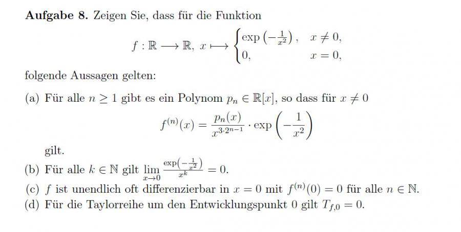 Taylorreihe exp(-1/x^2)? | Mathelounge