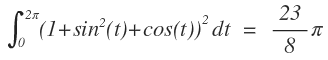 Rechenregeln um Sinus und Cosinus um (1+sin^2(t) + cos(t))^2 zu ...
