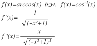 f(x)=arccos(x) Kurvendiskussion | Mathelounge