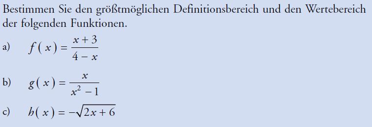 Definitionsmenge Berechnen