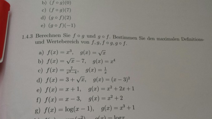 Komposition von Abbildungen, maximaler Definitions- und Wertebereich ...