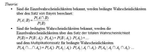 Satz von Bayes und totale Wahrscheinlichkeitsverteilung | Mathelounge