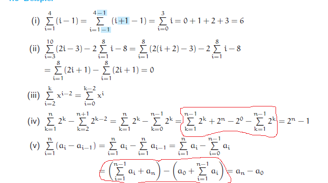 Summenzeichen mit Indexverschiebungregeln | Mathelounge