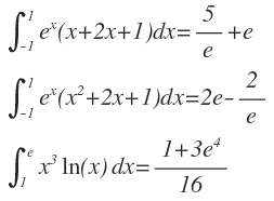 Berechnen Sie die folgenden Integrale durch partielle Integration: Bsp ...
