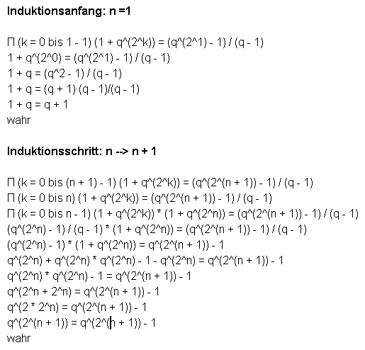Beweis für geometrische Reihen (Produktformel) | Mathelounge