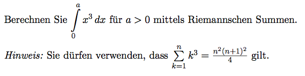 Integral berechnen mittels Riemannschen Summen x^3 | Mathelounge