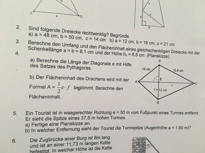 Satz des Pythagoras (Drachenviereck) | Mathelounge