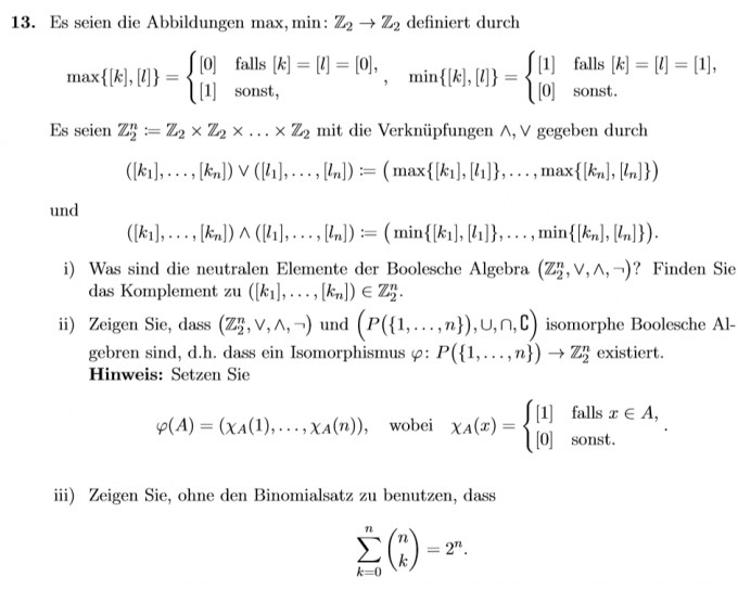 Boolesche Algebra Isomorphie, Beweis, neutrale Elemente. | Mathelounge