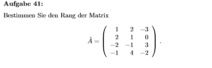 Rang einer nicht quadratischen Matrix | Mathelounge
