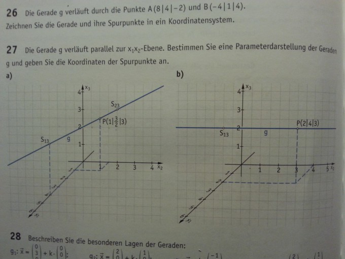 Die Gerade g verläuft parallel zur x1x2-Ebene. Parameterdarstellung. | Mathelounge