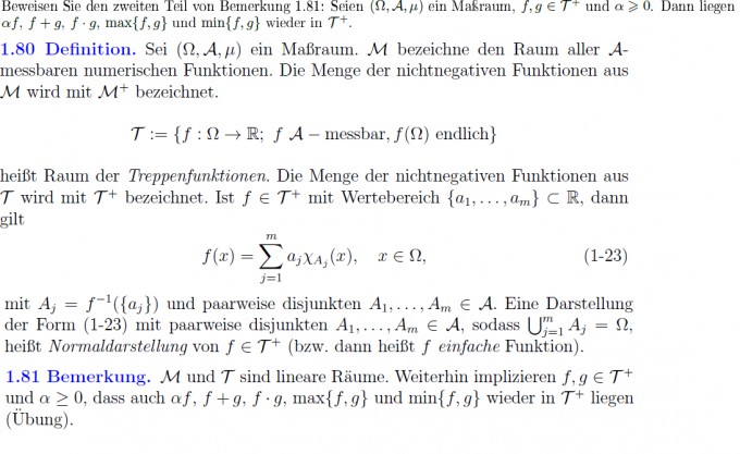 Treppenfunktion, Maßräume, Eigenschaften Beweisen, Analysis 3 | Mathelounge